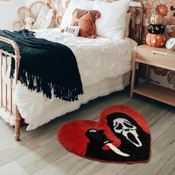 Other | Scream Ghost Face Heart Rug | Poshmark